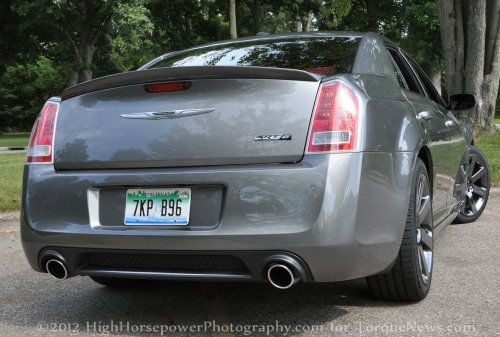 The rear end of the 2012 Chrysler 300C SRT8 | Torque News